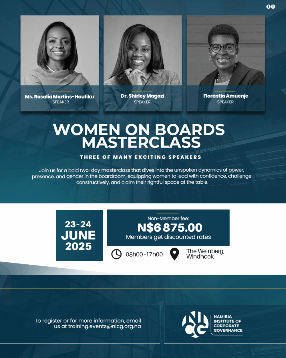 Women On Boards Masterclass - Namibia Institute of Corporate Governance